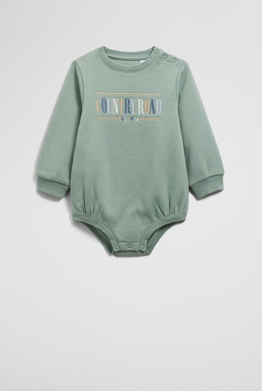 Fern Organically Grown Cotton Logo Oversized Long Sleeve Bodysuit ...