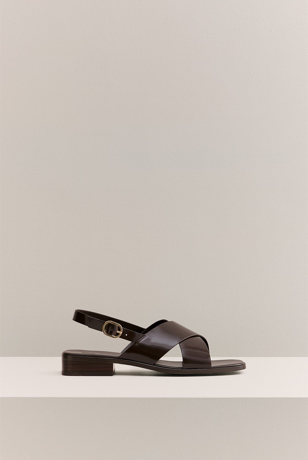 Chocolate Ingrid Cross Strap Sandal - Shoes | Outlet