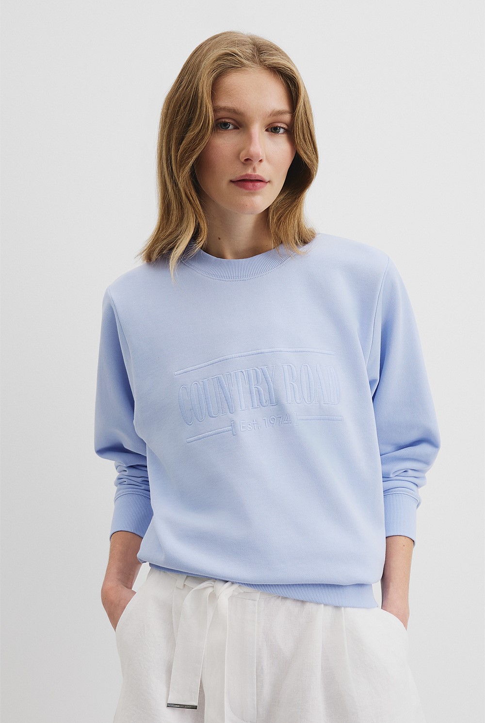 Ice Blue Australian Cotton Heritage Sweat - Sweats | Outlet