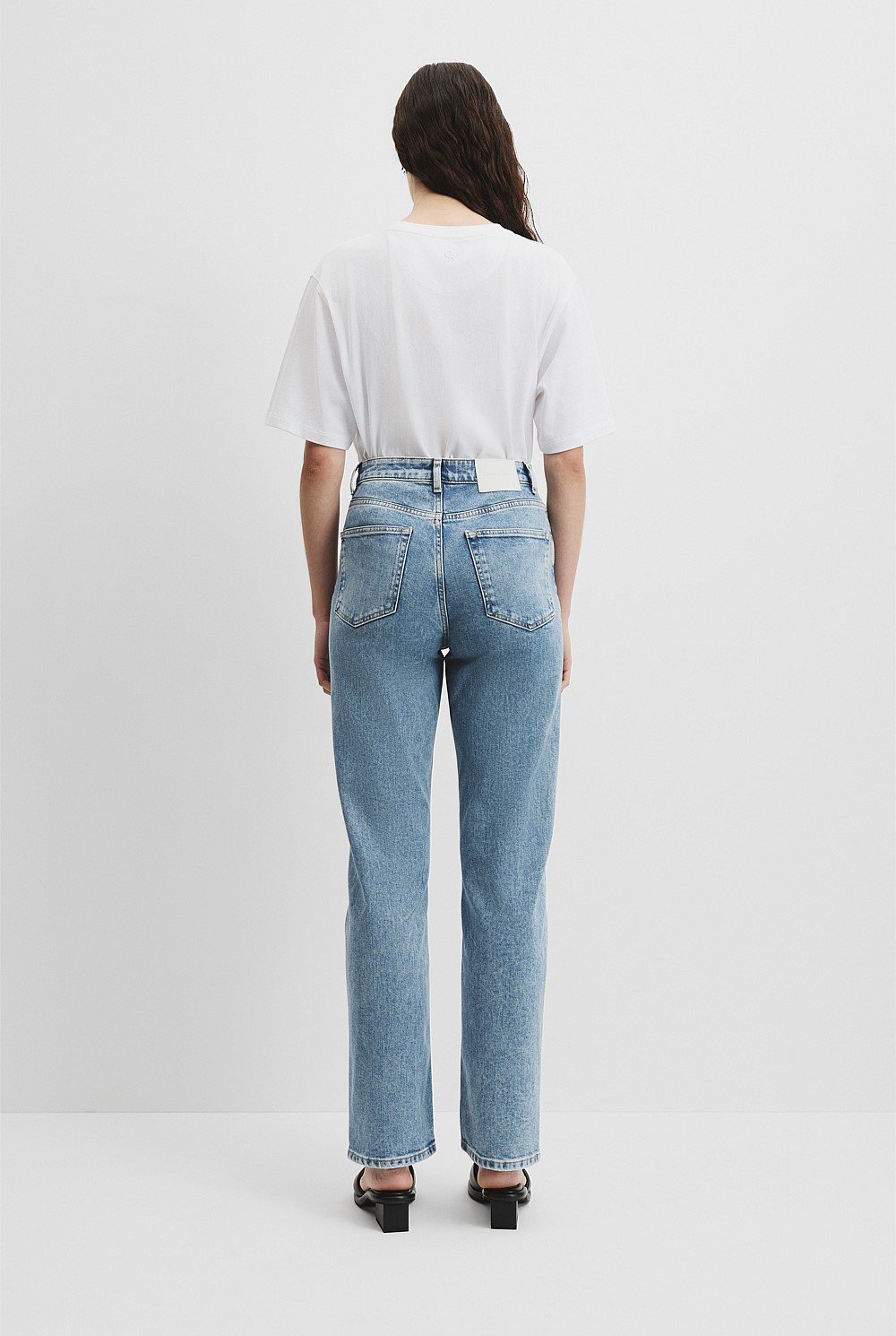 Vintage Wash Denim High Rise Straight Leg Jean - Pants | Outlet