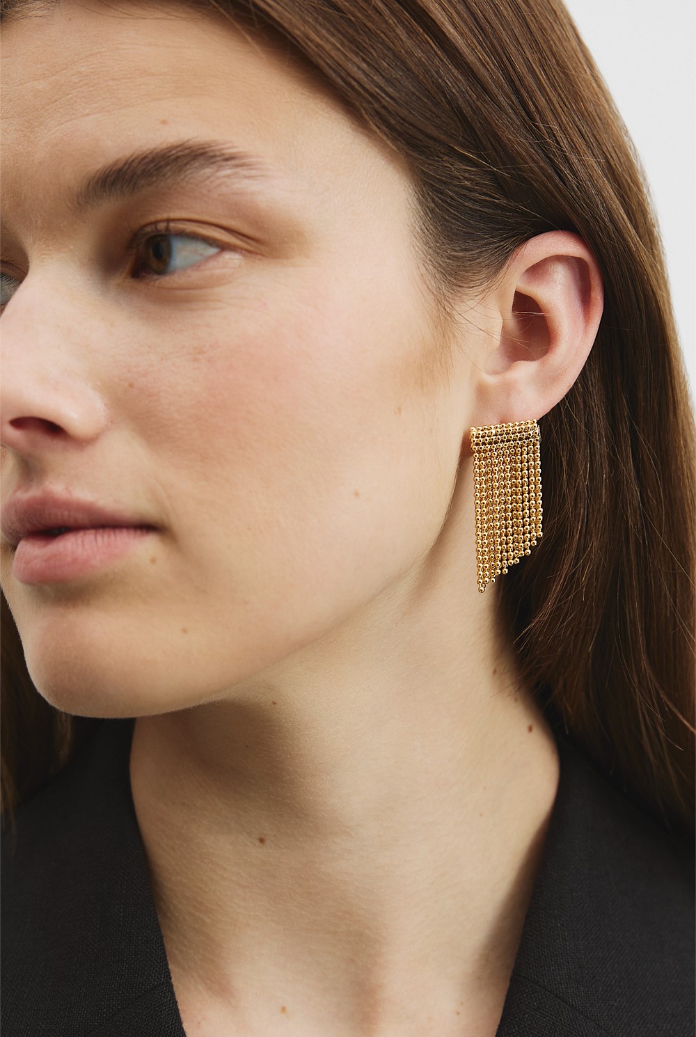 Gold Chain Drop Earring - Earrings | Outlet