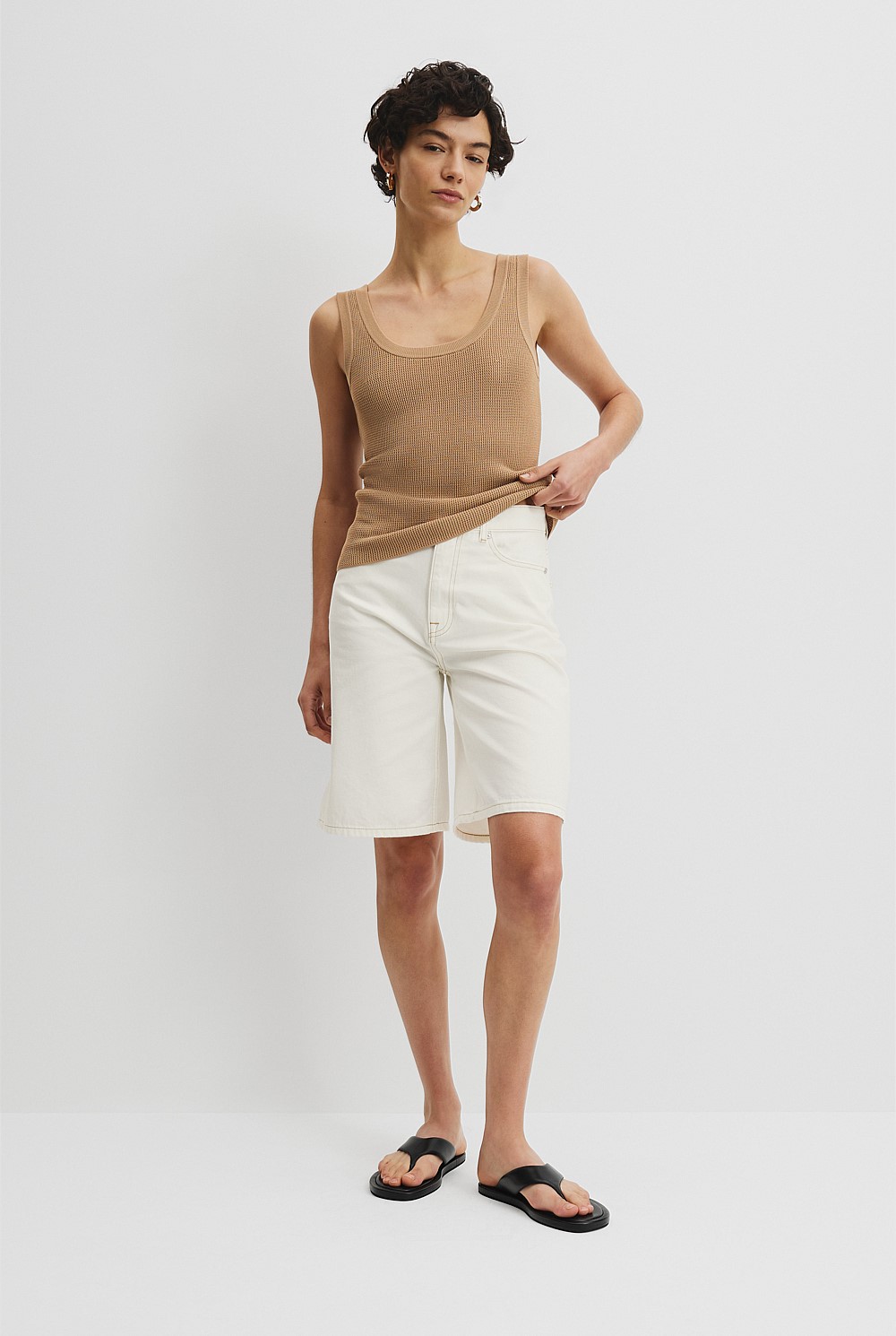 Chai Waffle Knit Tank - Knitwear | Outlet