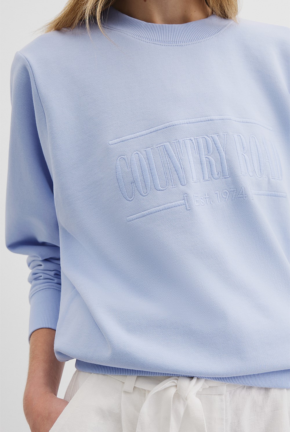 Ice Blue Australian Cotton Heritage Sweat - Sweats | Outlet