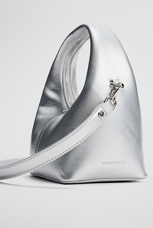 Silver Mini Hobo Crossbody Bag - Bags | Outlet