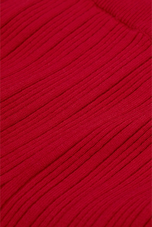 Fiesta Red Rib Knit Pant - Pants | Outlet