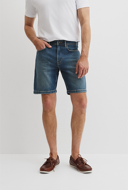 Dark Indigo Denim Short - Denim & Jeans | Outlet